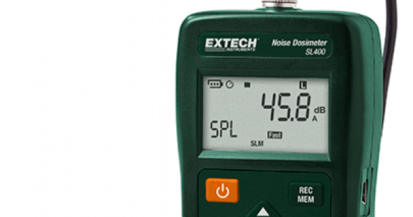 Dosímetro de Ruído Pessoal com Interface USB SL400 Extech