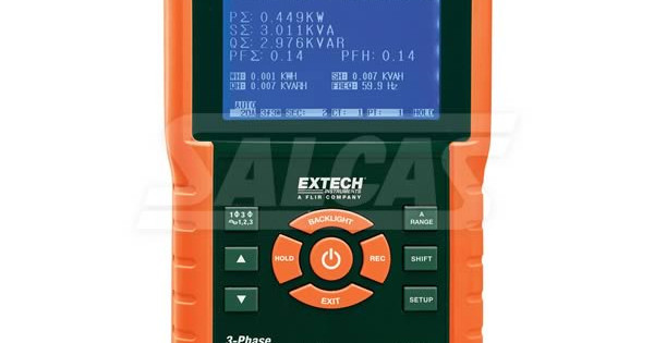 Analisador de Energia Trifásica 1200A Datalogger Extech 382100